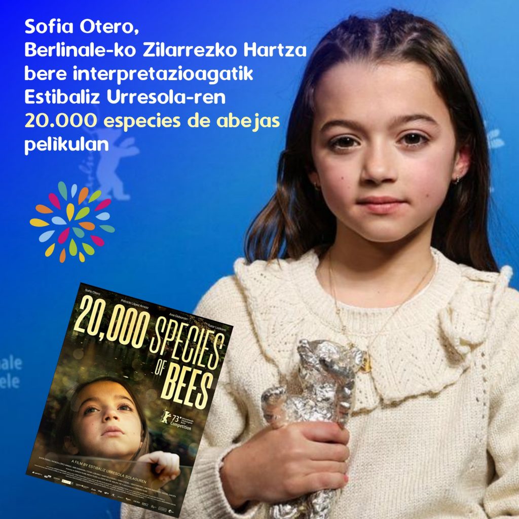 Felicitación de la Asociación Naizen a Sofia Otero y a todo el equipo de "20.000 especies de abejas"